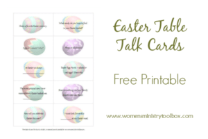Spring and Easter Table Talk Cards (Free Printable) - Women's Ministry ...